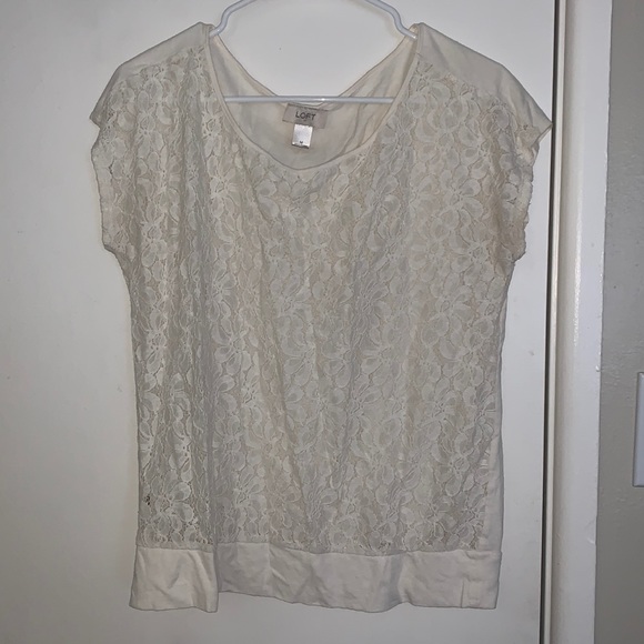 LOFT | Tops | Loft Cream Color Womens Shirt | Poshmark
